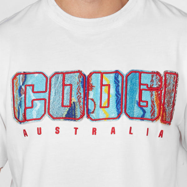 COOGI Block Logo Tee in White - Coogi