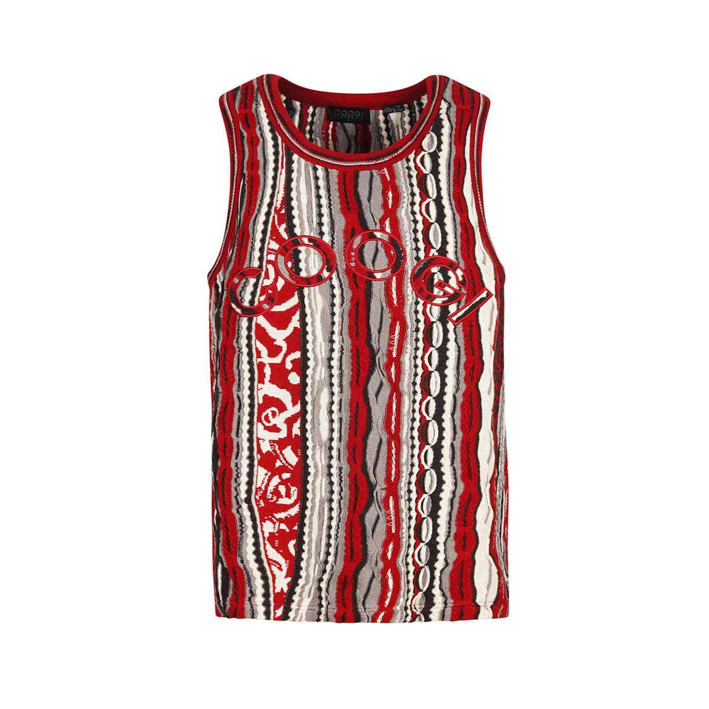 New -COOGI Red-Black Sweater Knit Basketball Jersey